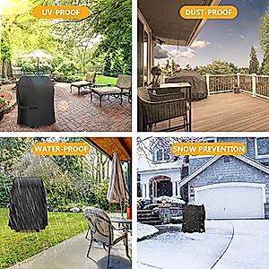 LBTING Grill Cover, 40-inch Heavy Duty 300D Oxford Waterproof Windproof UV Resistant BBQ Gas Grill Cover for Outdoor Barbecue Fit Most Brands Weber, Brinkmann, Char Broil, Holland