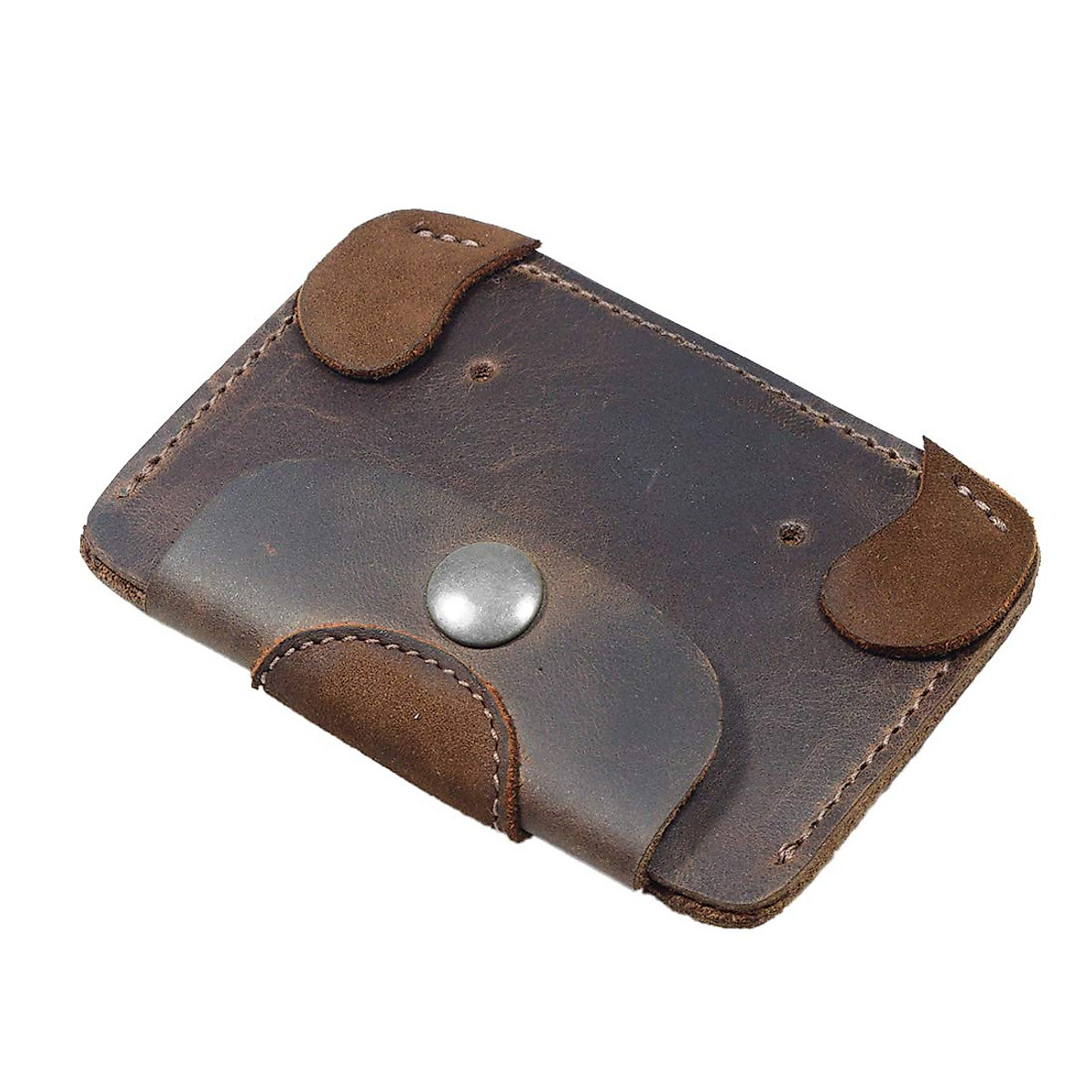 Hide & Drink, Leather Dog Wallet/Coin Pouch/Purse/Accessories/Card Holder/Cute Wallet, Handmade :: Bourbon Brown