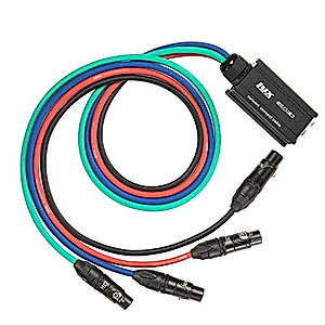 Lyxpro 4 Channel XLR Cable Snake AES & DMX – Connect 4-channle XLR to 30' Single Ethercon Cat6 Cable