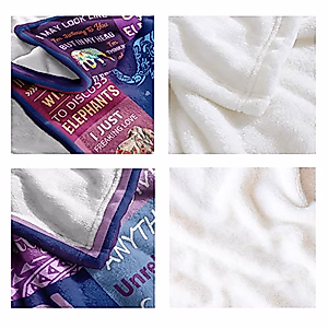 Loxezom Elephant Gifts for Adults Girls, Best Elephant Gifts for Women, Elephant Decor Unique, Elephant Blanket Throw 60" x 50", Christmas Valentine Mother’s Day Birthday Gifts for Elephant Lovers