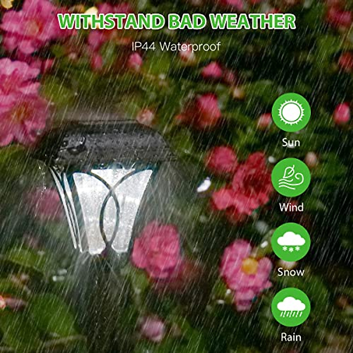 Dikeworf Solar Pathway Lights, 12 Pack Auto ON/Off Solar Garden Lights Outdoor IP44 Waterproof Solar Path Lights Landscape Decoration for Walkway Yard Lawn Patio(Cool White)