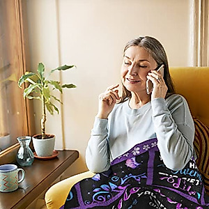 KJACGAD Gifts for Mother in Law - Gifts for Mothers Day - Mother in Law Birthday Gifts - Mother in Law Gifts from Daughter in Law - Gifts for Mother's Day Mother in Law Black Throw Blankets 60"x 50"