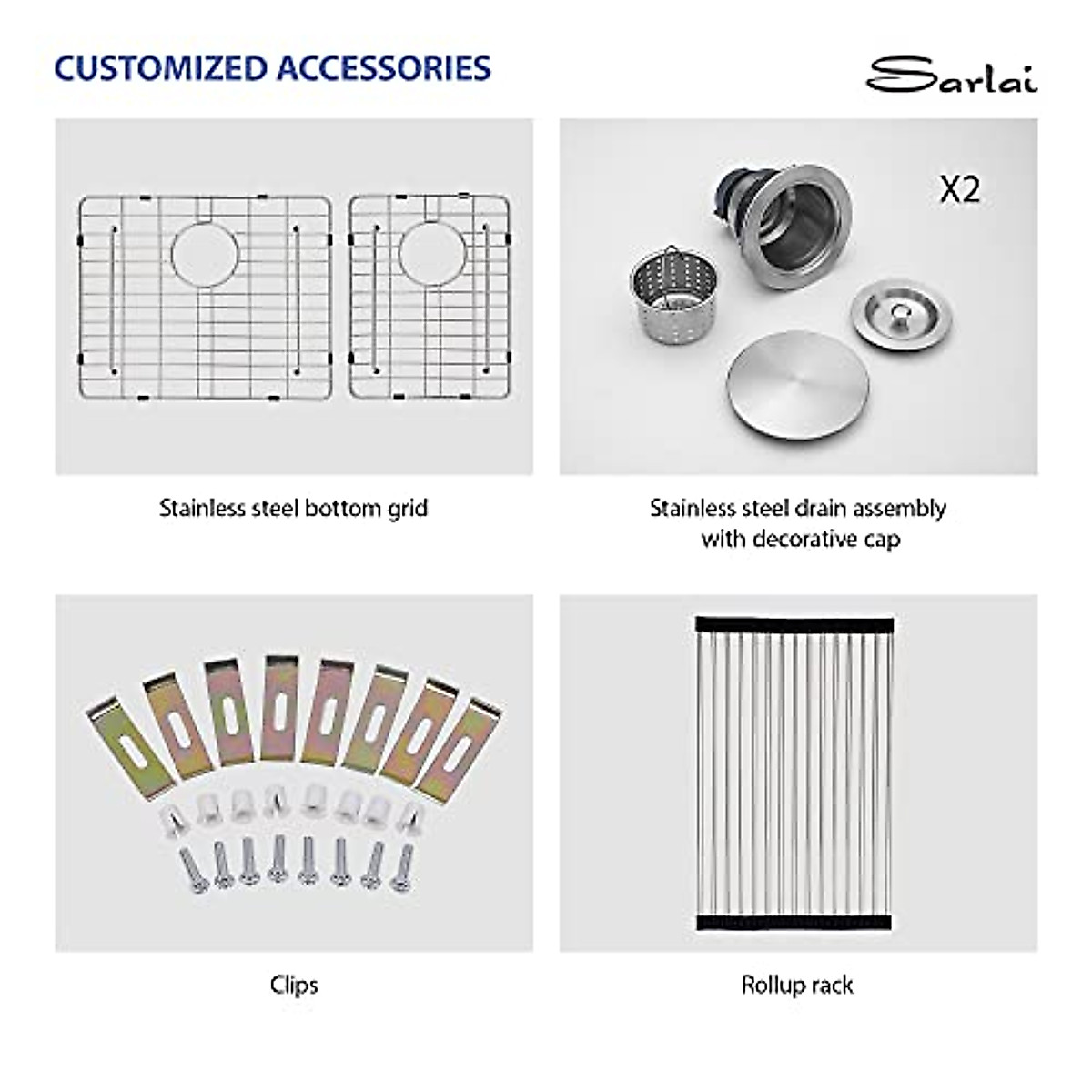 33 Double Farmhouse Sink - Sarlai 33 Inch Kitchen Sink Double Bowl 60/40 Stainless Steel 16 Gauge Round Corner Farm Kitchen Sink