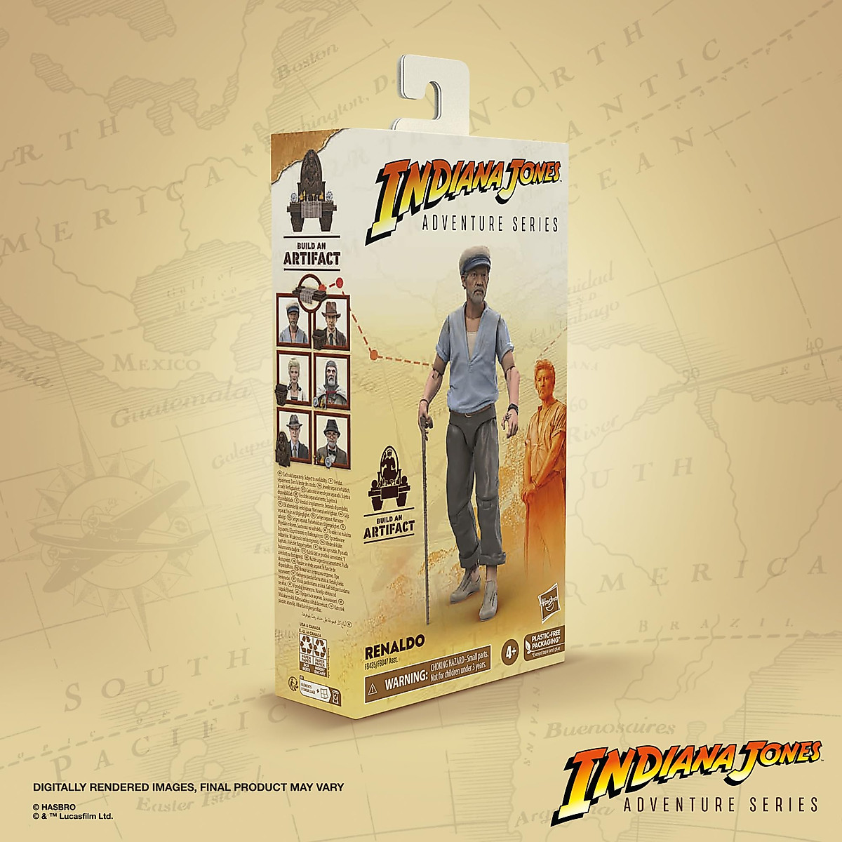 Indiana Jones and The Dial of Destiny Adventure Series Renaldo Action Figure, 6-inch Action Figures, Toys for Kids Ages 4 and up