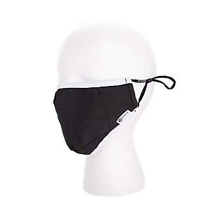 MIAMICA 3 Fashion Cloth Face Mask Nose Wire Cotton Breathable Double Layer Machine Washable Reusable Adjustable Ear Strap Inner Pocket for Removable Filter - Houndstooth, Black, White