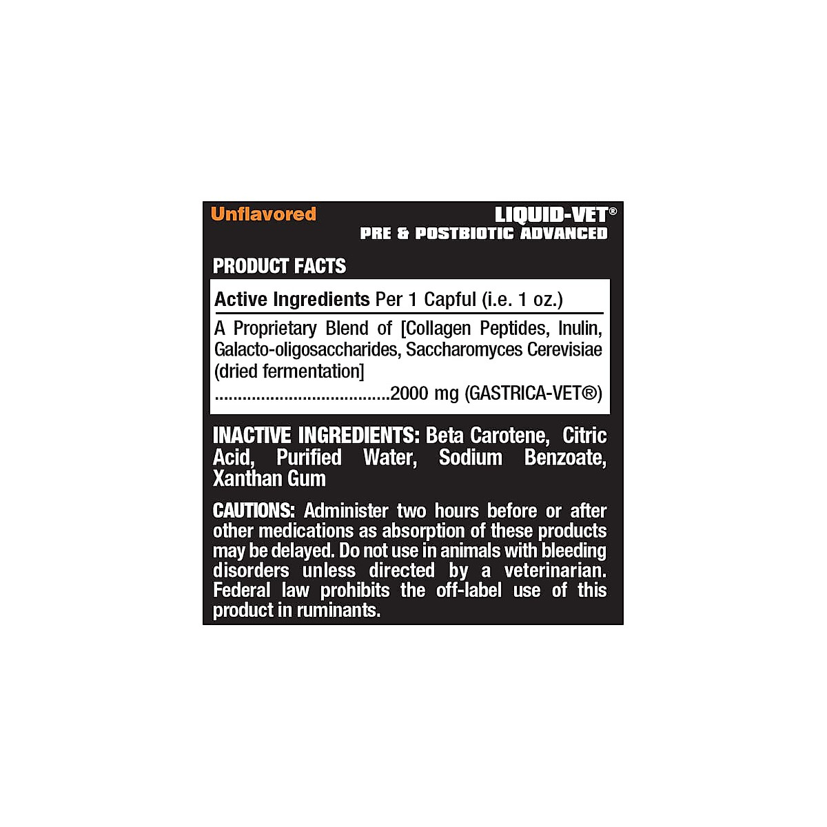 Liquid-Vet K9 Pre & PostBiotic Advanced (Allergy-Friendly Unflavored, 8oz/2Pack)