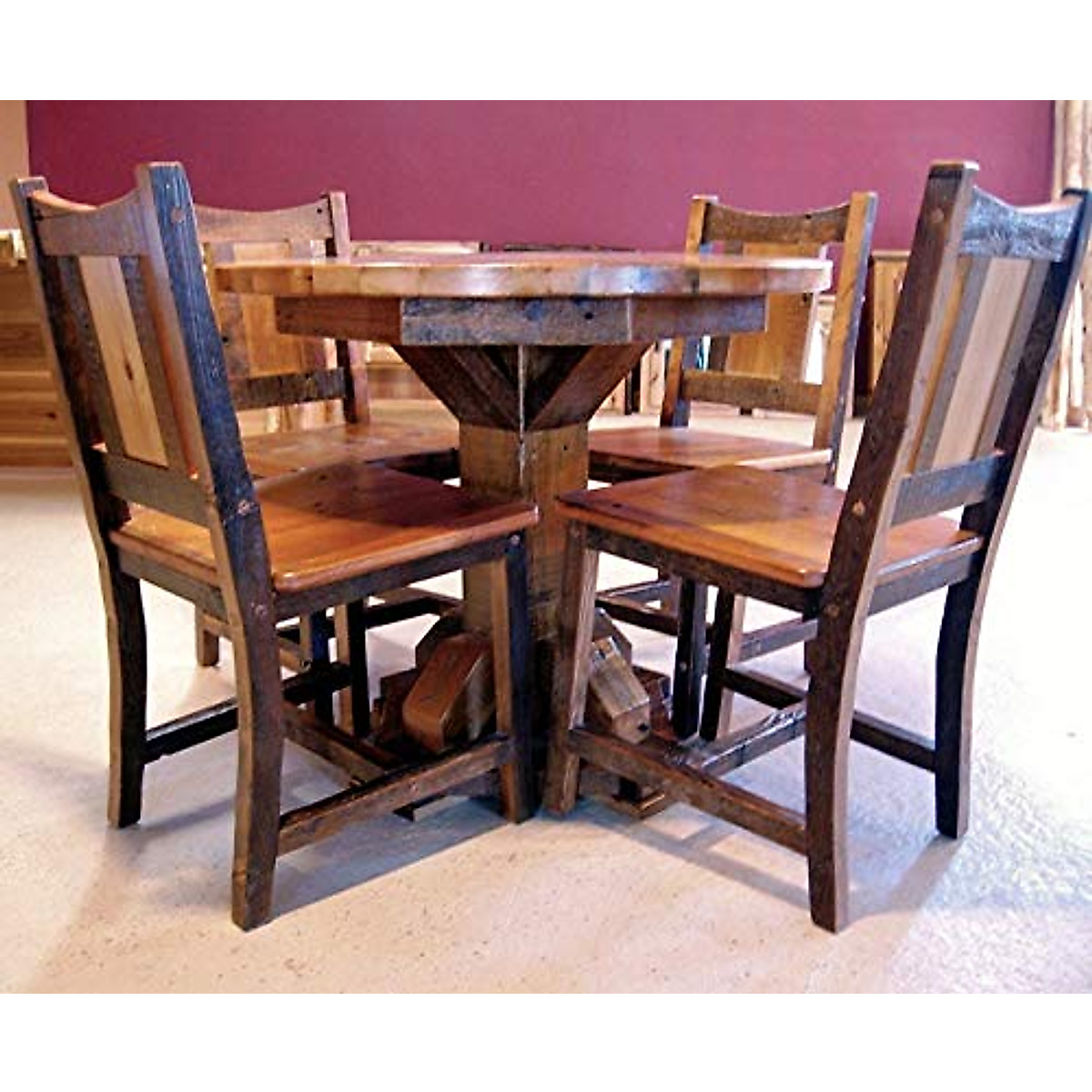 Round Barn Wood Dining Table