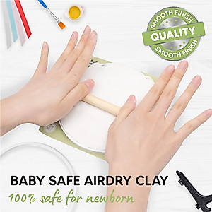 KeaBabies Inkless Baby Hand And Footprint Kit Frame and Baby Hand and Footprint Kit - Personalized Baby Picture Frame for Newborn - Personalized Baby Foot Printing Kit for Newborn