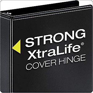 Cardinal by TOPS Products Economy Value ClearVue 2-Inch Slant-D Ring Binders, 540 Sheet Capacity, Black, Case of 6 Binders (90760)