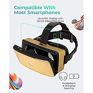 CEEK VR Headset Goggles | 3-Month CEEK VR Experiences Subscription | Gold