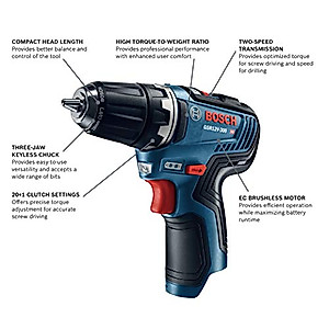Bosch GSR12V-300N 12V Max EC Brushless 3/8 In. Drill/Driver (Bare Tool)