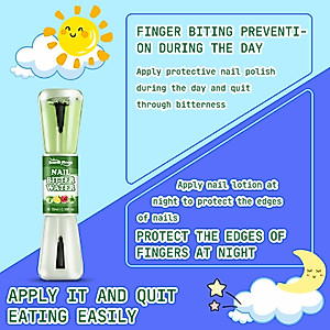 SANQIZ Nail Treatment - Bitter Taste, Safe Natural Plant Extract - 0.35 Fl Oz Drop - Nail-Biting and Thumb-Sucking Deterrent