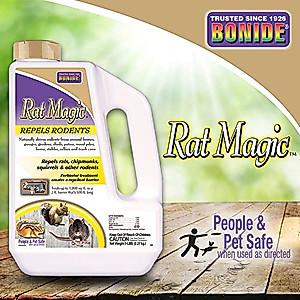 Bonide Rat Magic Rodent Repellent, 5 lb. Ready-to-Use Granules for Indoor & Outdoor Rodent Control, People & Pet Safe