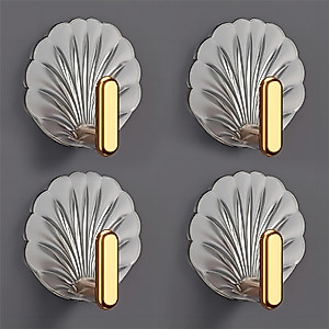 KINTEGOOD Decorative Wall Self Adhesive Hooks, Adhesive Wall Hooks for Hanging Heavy Duty, Over The Door Hooks Key Holder for Wall, Wall Hook Key Purse Hanger Door Hanger Hook (4pcs)