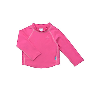 Iplay Long Sleeve Rashguard Shirt-Hot Pink-24mo