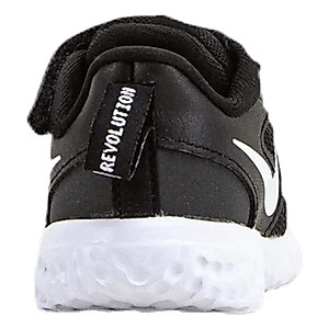 Nike Baby Boys Revolution 5 Toddler Velcro Running Shoe, Black/White-Anthracite, 5 Infant