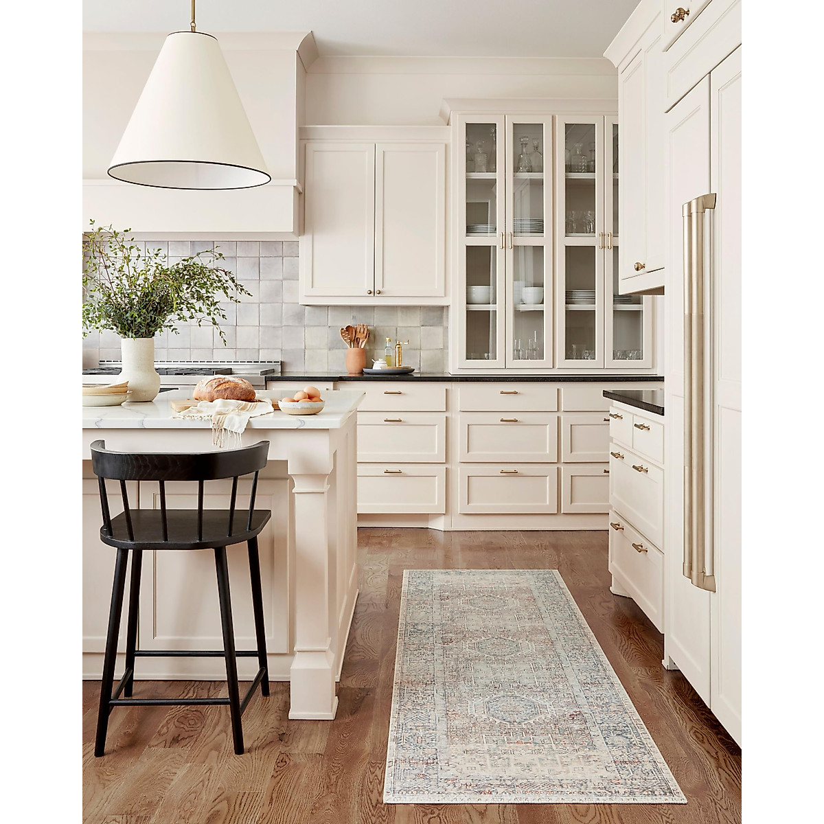 LOLOI Chris Loves Julia Jules Collection JUL-07 Natural/Ocean 2'-6'' x 12'-0'' Runner Rug