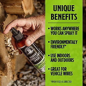 Grandpa Gus's Extra-Strength Mouse Repellent Pouches + Rodent Repellent Spray, Peppermint/Cinnamon, Home/RV, Boat/Car Storage & Machinery, 4 x 1.75 oz Pouches + 1 x 8 oz Spray