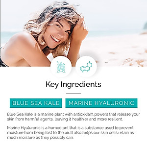 VITAMINS AND SEA BEAUTY, Gel Facial Cleanser, Gentle Hydrating Purifying Face Cleanser Wash with Blue Sea Kale and Marine Hyaluronic, All Skin Types, 8 Fl Oz