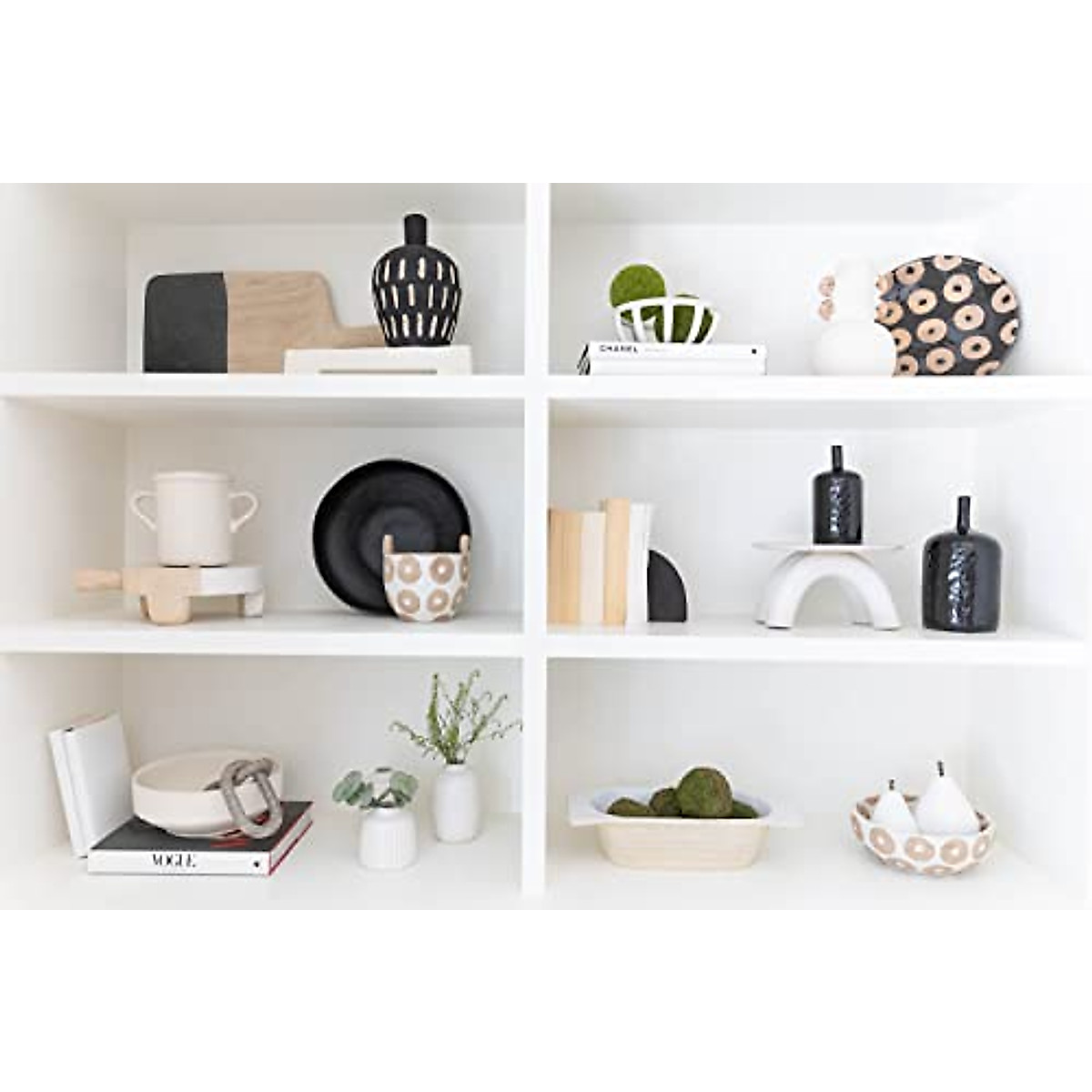 Mud Pie Modern White Stoneware Stand, 6" x 10 1/2" dia, CREAM