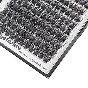 Dedila 120 Pcs Handmade D Curl Makeup Clusters Eye lashes Extensions Mixed 10-12-14-16mm/12-14-16mm/14-16-18mm D Curl Soft and Lightweight Individual false eyelashes Wide Stem (Mixed 14-16-18mm)