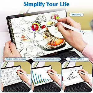 Stylus Pen for iPad Pencil, Rechargeable Active Stylus Pen Fine Point Digital Stylus Pencil for Amazon Fire HD 8 (2017) Compatible with Most Capacitive Touch Screens Cellphone Tablets