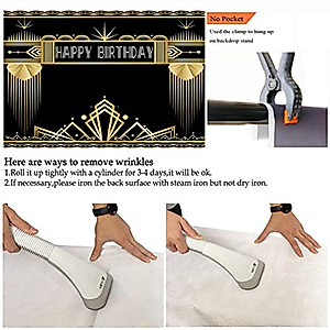 Avezano 7x5ft Great Gatsby Theme Birthday Party Backdrop Roaring 20s Retro 1920s Photo Booth Backdrop for Adults Birthday Party Decorations The Great Gatsby Theme Bday Parties Photoshoot Background