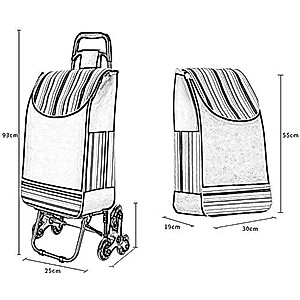 Shopping Trolley on Wheels Multi Function Shopping Cart Folding Trolley Portable with Triangular Wheel Climbing Stairs Walking Enthusiast with 70Kg Weight Storage Hand Trucks,Red ,Shopping Troll
