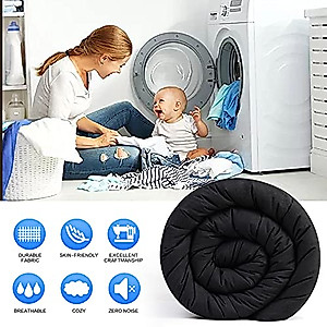 EASELAND All Season Queen Size Soft Quilted Down Alternative Comforter Reversible Duvet Insert with Corner Tabs,Winter Summer Warm Fluffy,Black,88x88 inches