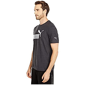PUMA mens Essentials Heather Tee Shirt, Cotton Black, X-Large US