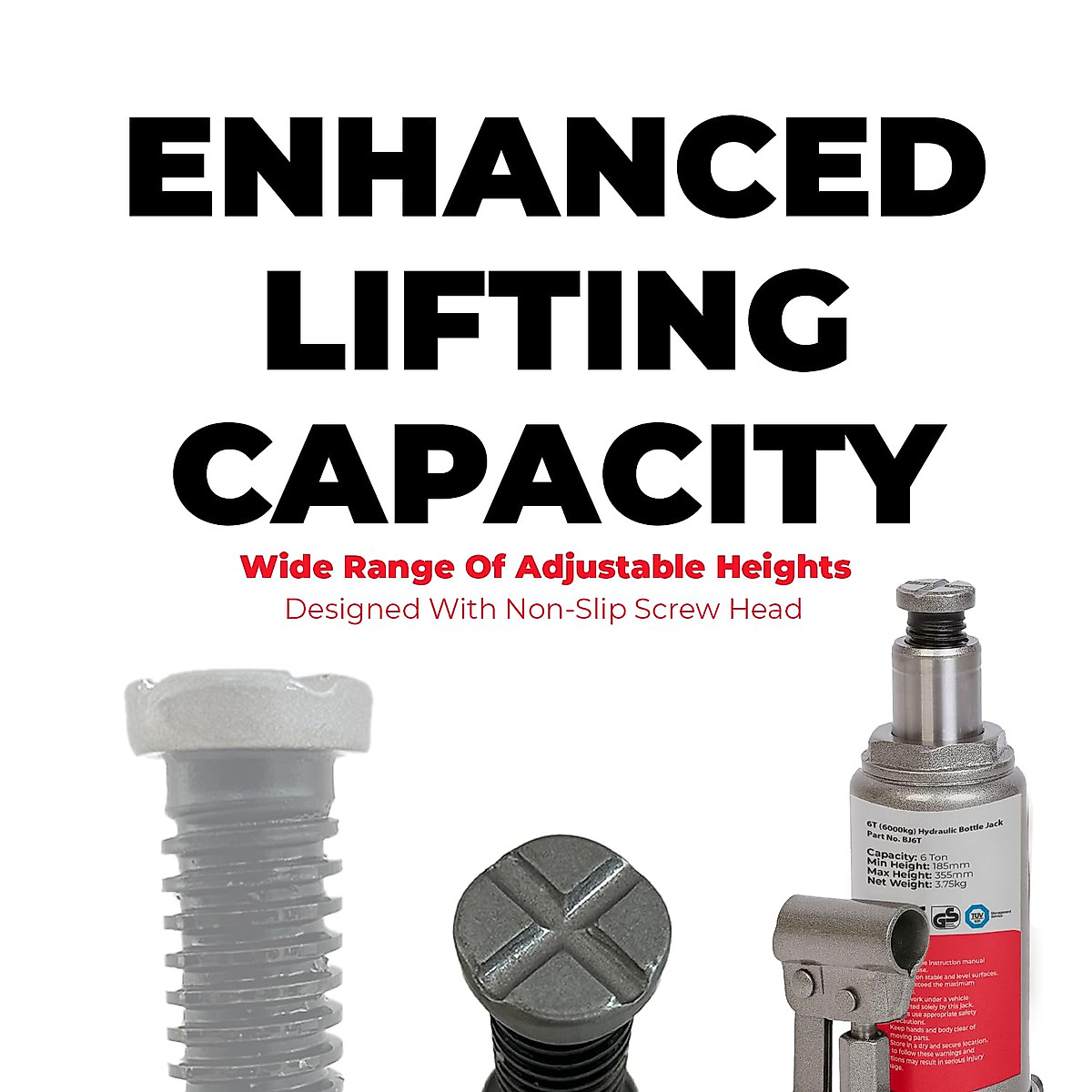 Simply Auto 6T Hydraulic Bottle Jack BJ6T (6 Tonne, 6000kg)