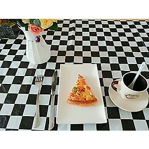 BRICHBROW Pcs of 3 Premium Plastic Checkered Flag Tablecloths Picnic Table Covers, Tablecovers Party Favor