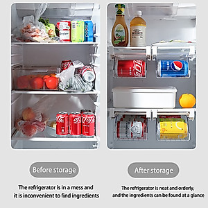 WINARA Soda Can Organizer for Refrigerator,Hanging Soda Can Holder Pop Cans Beverage Container Dispenser for Kitchen Freezer Rack Pantry Cabinet Cupboard