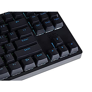 Monoprice Collider TKL Gaming Keyboard - Cherry MX (Blue), RGB Backlit, USB C, Programmable Macros, Full N‑Key Rollover, Mechanical Switches, Tenkeyless, for Computer PC Gamer - Dark Matter