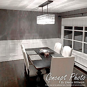 Ekena Millwork PNL16X24AS-01-CASE-2 Ashford Molded Classic Wainscot Wall Panel, 16"W x 24"H x 1/2"P, Factory Primed White, 2 Count