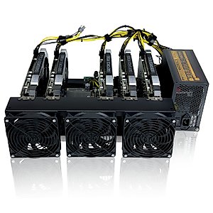 HUAXUCHENG X79-5 Card Mining rig Motherboard, 5 PCI-E 3.0 Graphics Slot with 8GB ddr3 256GB MSATA, Support 3060 GPU Mining Rig (Mining rig(8GB RAM))