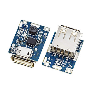 ALAMSCN 12PCS 5V 1A Boost Step Up Power Supply Module Lithium Battery Li-ion Charging Protection Board 134N3P DIY Charger LED Display USB and Micro Port