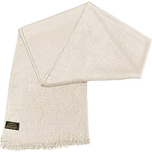 CJ Apparel Cream Ivory Off White Fringe Solid Color Design Shawl Seconds Scarf Wrap Stole Throw Head Wrap Pashmina NEW