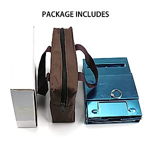 Charcoal Grill Portable BBQ Smoker Grill Barbecue Stove with Storage Bag for Outdoor Camping Garden Beach Backyard Cooking Picnic Can Use a Variety of Fuels,Silver,S