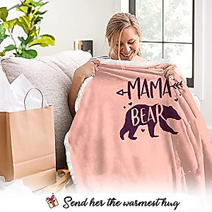 Mother 's Day Gifts for Mom from Daughter Son - Spring Summer Hooded Blanket - Mother 's Day Gifts for Wife from Husband, Birthday Gifts for Mom, Wife Birthday Gift - Mama Bear Wearable Blanket Hoodie