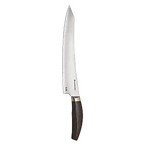 Messermeister Kawashima 10” Slicer Knife - SG2 Powdered Steel, Eco-Brass Bolster & Walnut Pakkawood Handle - Made in Seki, Japan