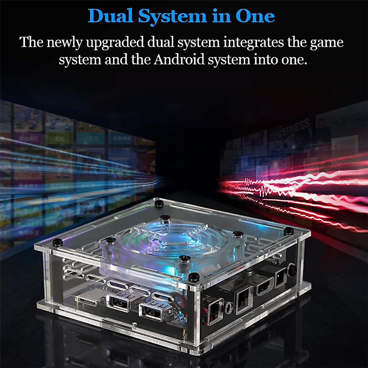 Retro Game Console, Video Game Console with 2 Classic Controllers, 70,000 Games and 50 Emulators, Classic Mini Console, Android System and HD Output, Birthday Gifts Choice for Children/Adults
