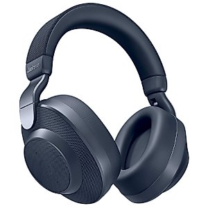 Jabra Elite 85H Wireless Noise-Canceling Headphones, Navy – Over Ear Bluetooth Headphones Compatible with iPhone and Android - Built-in Microphone, Long Battery Life - Rain and Water Resistant