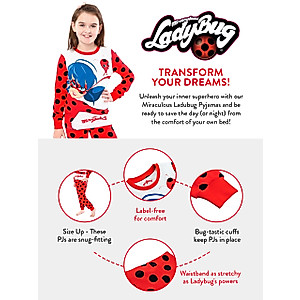 Miraculous Ladybug Girls' Lady Bug Pajamas 6, Multicolored, Size 6