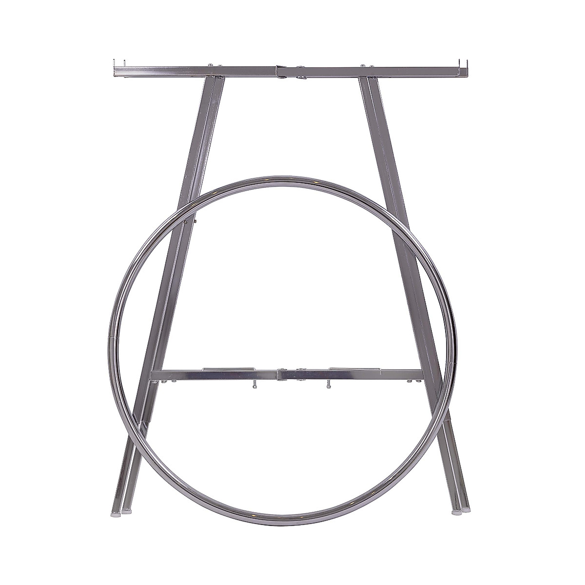Round Chrome Rack For Clothes, Round Garment Rack, Display Retail Rack, Adjustable Round Rack, Adjustable Height, 36 Inches Diameter
