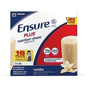 Ensure Plus Nutrition Shake, Vanilla, 8 ounces, 16 count