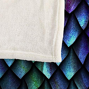 Mugod Reptile Skin Throw Blanket 3D Seamless Texture of Dragon Scales Decorative Soft Warm Cozy Flannel Plush Throws Blankets for Baby Toddler Dog Cat 30 X 40 Inch