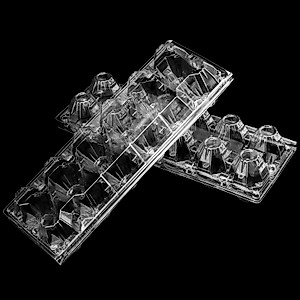 MANCHAP 80 Pack 12 Grids Clear Egg Cartons, Plastic Egg Cartons Bulk, Empty Chicken Egg Tray Holder for Family Pasture, Agricultural Market, Each Holds 1 Dozen Eggs