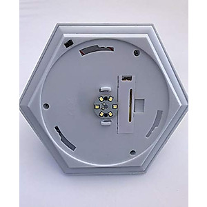 AFFORDABLE Outdoor Garden Set of 2 Solar White Finish Color Hexagon 4"X4" Fence Post Cap Light with White SMD LEDs for 4"x4" Wood & PVC Fence Post