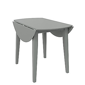 Novogratz Brooks 3-Piece Wood Dining Set with Double Drop Leaf, Gray